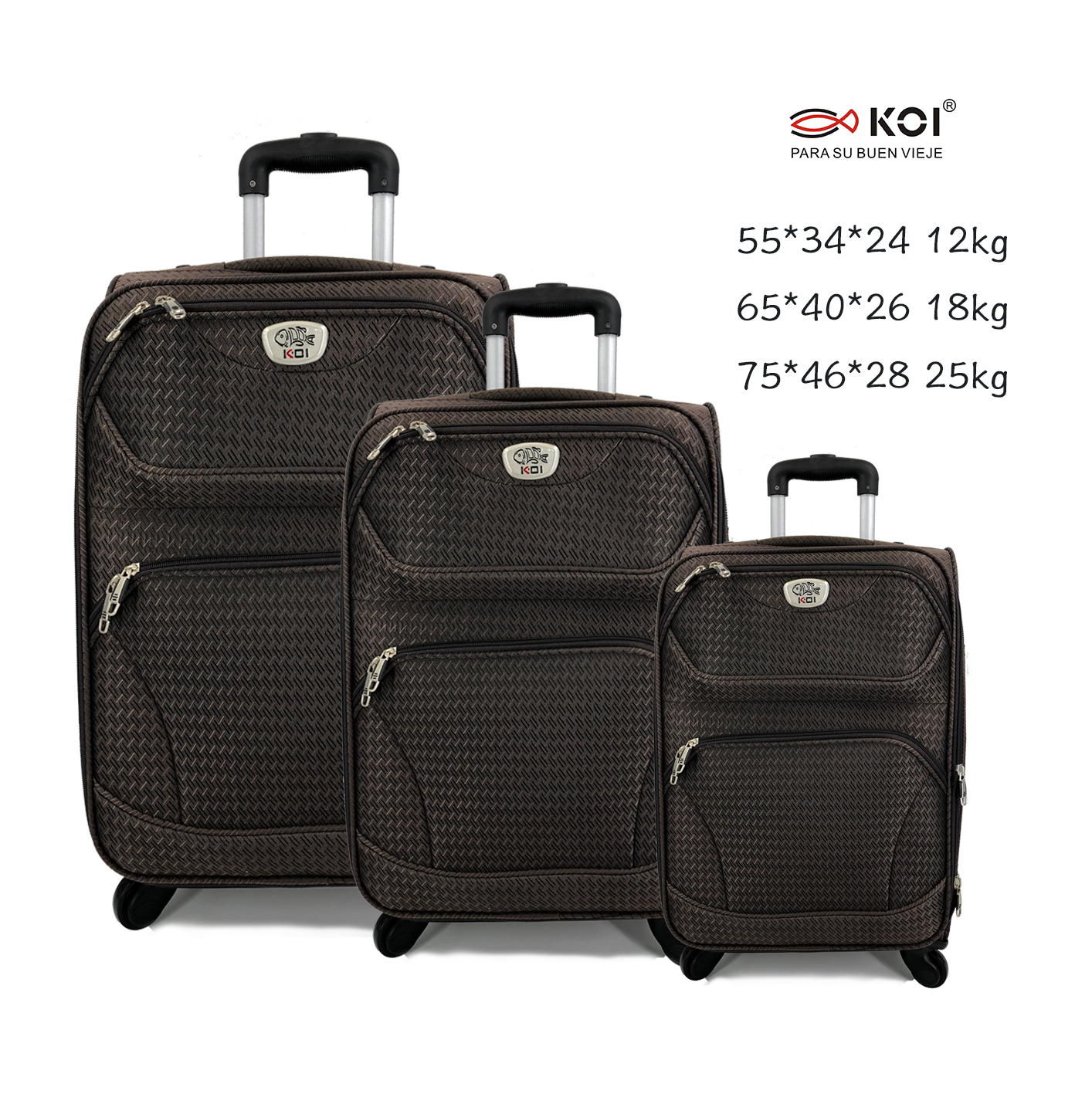 Set Maleta 3 Piezas tela - chinoinc